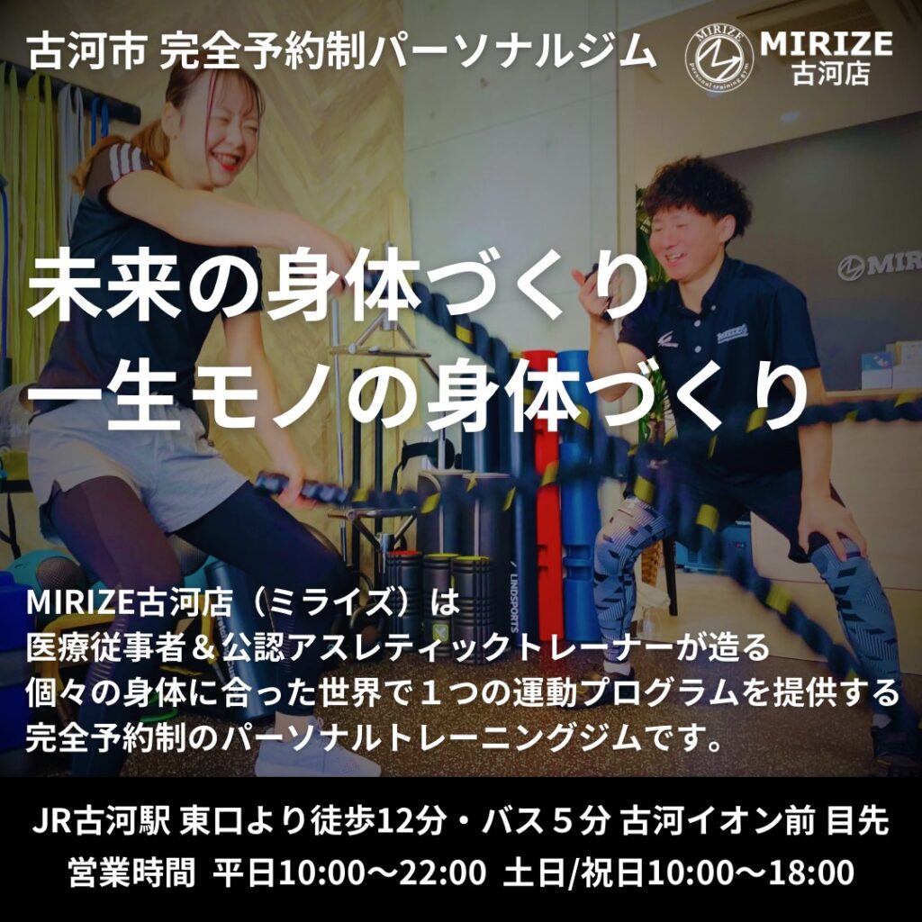 MIRIZE Performance House | 【古河市パーソナルジム＆鍼灸接骨院】